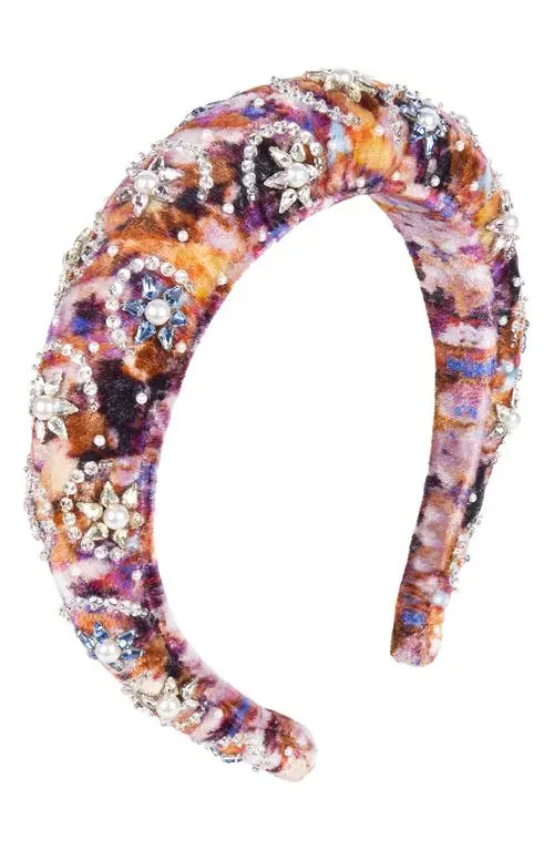 Deepa Gurnani Imitation Pearl Padded Headband In Rust - 67  display picture 1