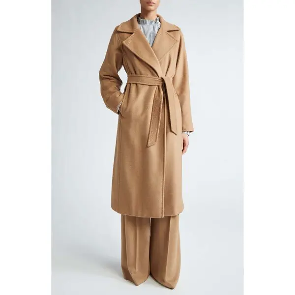 Max Mara Manuela Hair Wrap Coat - Camel