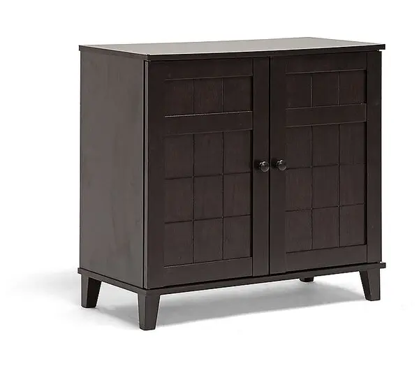 BAXTON STUDIO Glidden Wood Modern Shoe Cabinet