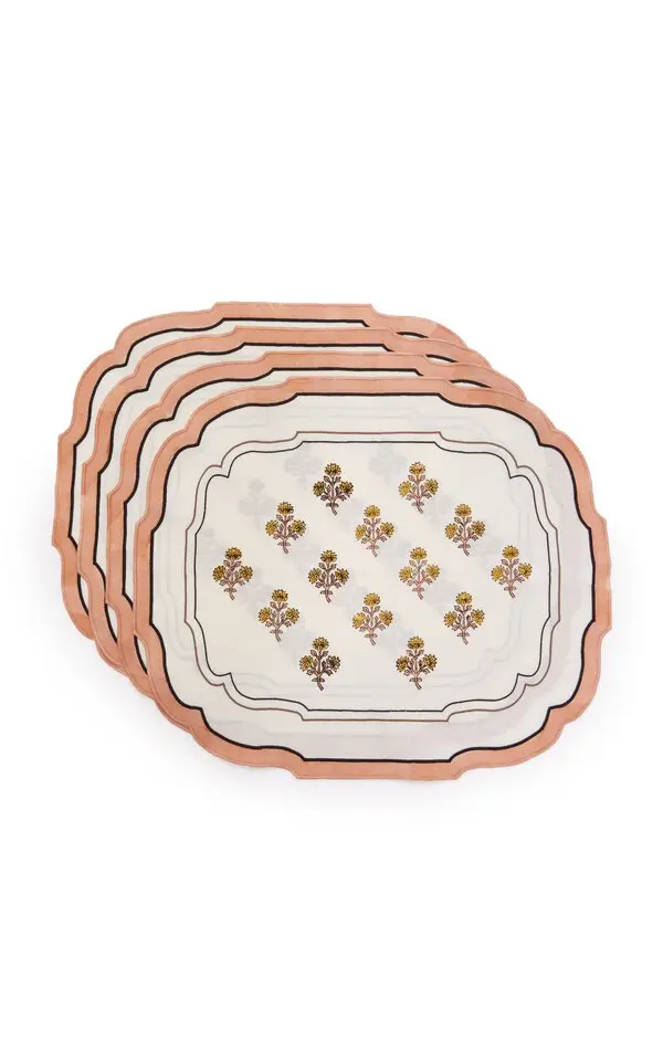 Giambattista Valli Set-of-four Printed Linen Placemats