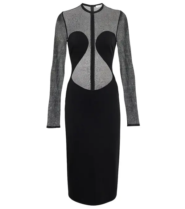 Alaïa Semi-sheer Paneled Minidress