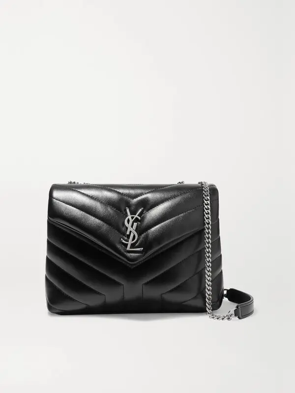 Saint Laurent Loulou Small Quilted Leather Shoulder Bag - Black