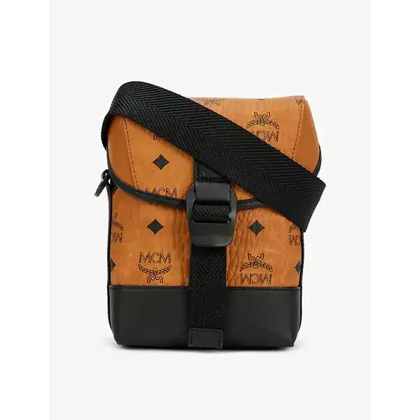 Mcm Portuna Faux-Leather Cross-Body Bag - Cognac | Editorialist