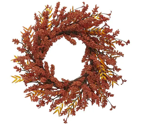 NEARLY NATURAL 18' Harvest Berry Artificial Wre Ath