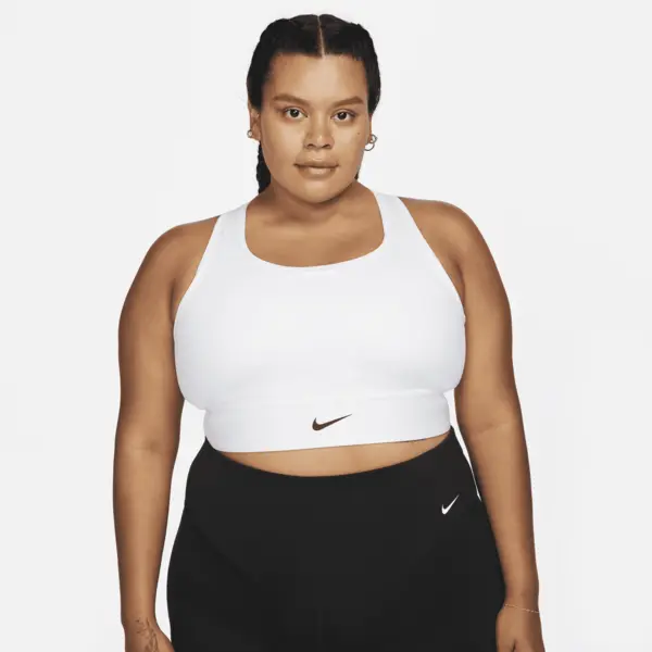 Nike Swoosh Medium-Support 1-Piece Padded Longline Sports Bra In