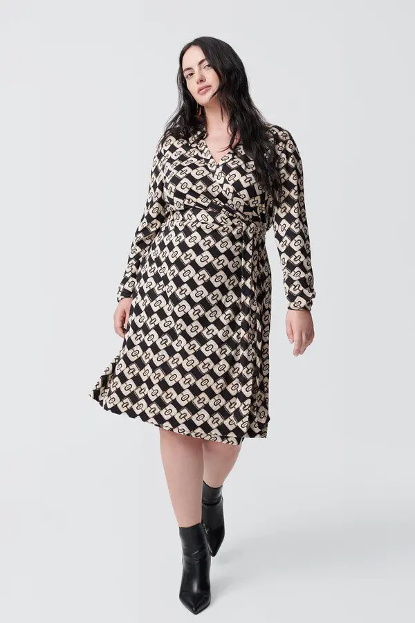 Diane Von Furstenberg Jeanne Two Silk Jersey Wrap Dress - Black |  Editorialist