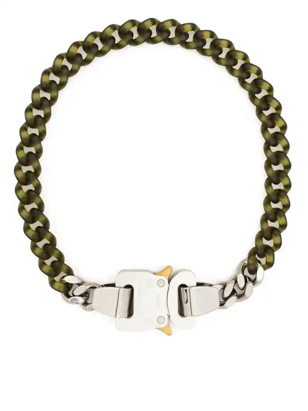 1017 Alyx 9sm Hero 4x Chain Necklace In Green - 50% Off | Editorialist