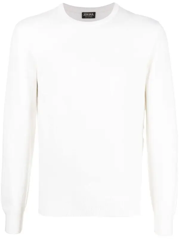 Zegna Crew Neck Sweater - White
