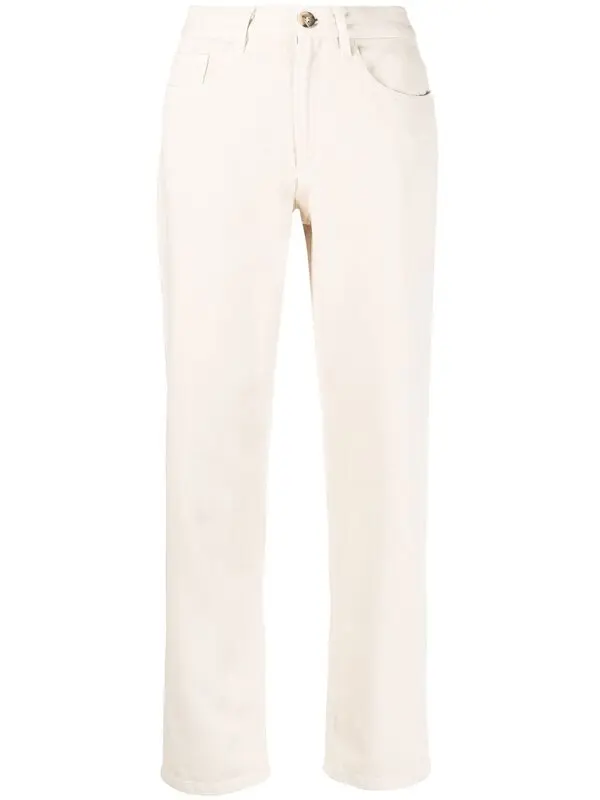A.p.c. Straight-leg High-waisted Trousers - Neutrals