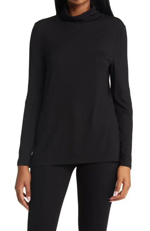 Ming Wang Turtleneck Jersey Tunic Top