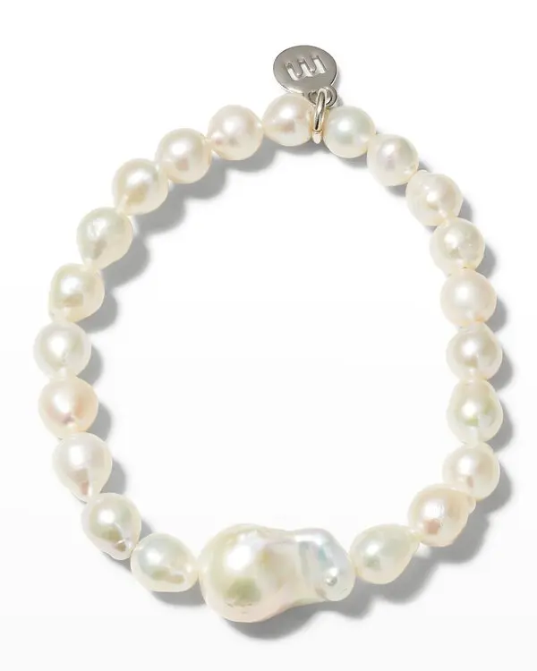 Margo Morrison Mixed Pearl Bracelet - White