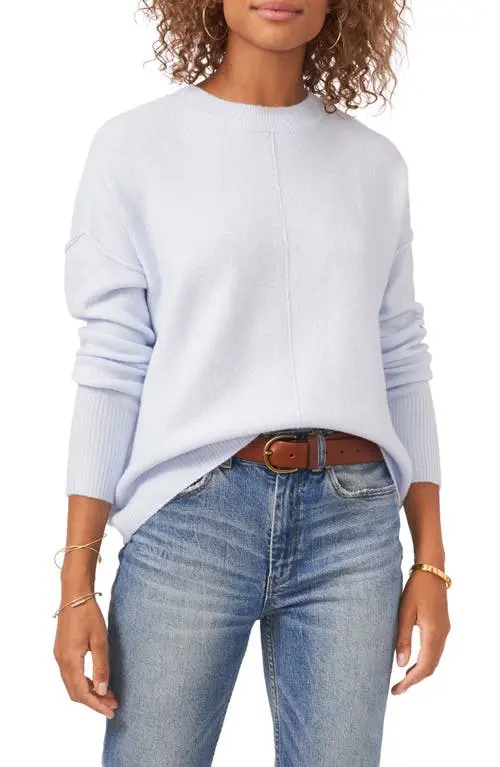 Vince Camuto Exposed Seam Crewneck Sweater - Frozen