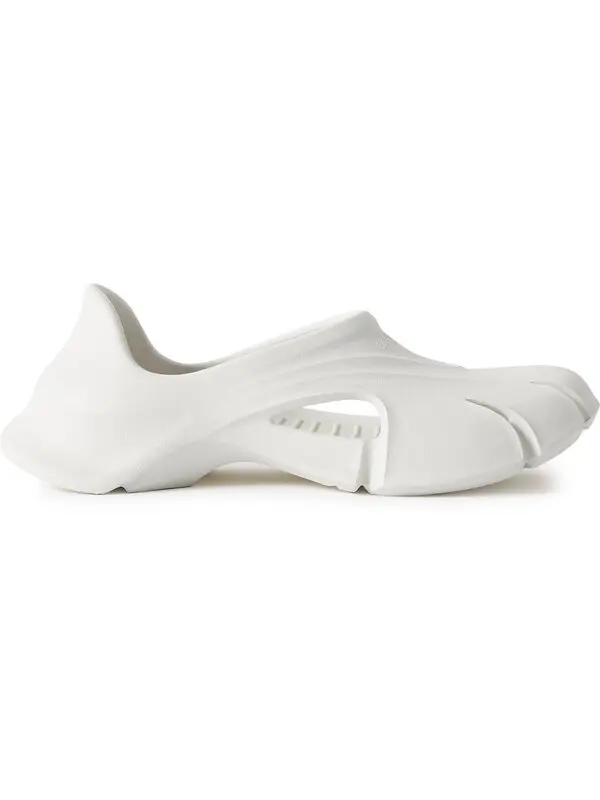 Balenciaga Mold Closed Rubber Sandals In White - 50% Off