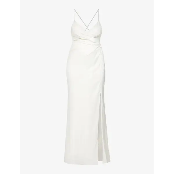 House Of Cb Gigi Draped Satin Bridal Gown