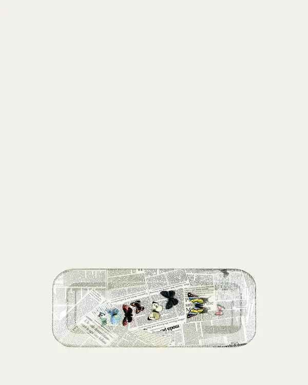 FORNASETTI Ultime Notizie Colour Tray, 25" X 60 - Multi