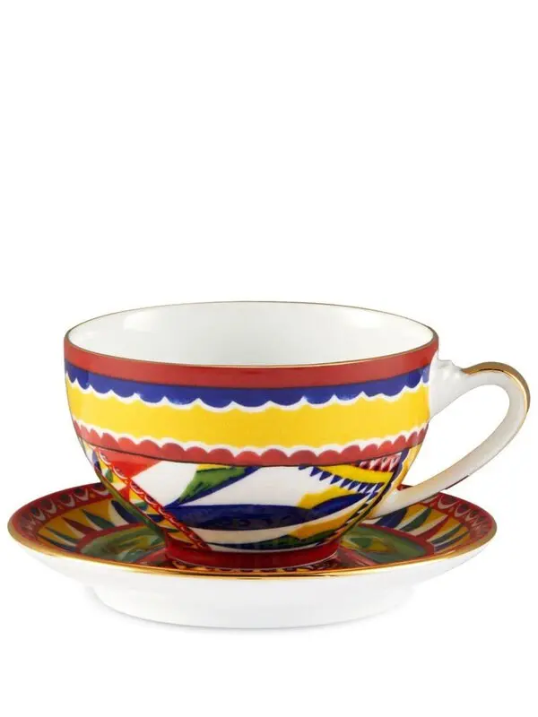 Dolce & Gabbana Carretto Siciliano Porcelain Tea Set - White
