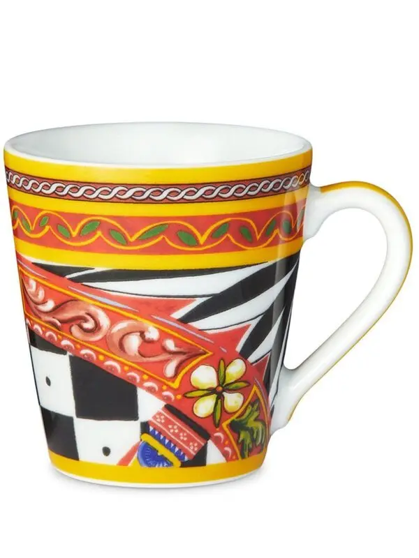 Dolce & Gabbana Carretto Siciliano Porcelain Mug - White