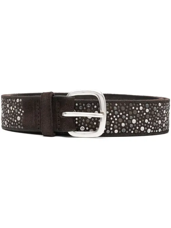 ORTIGNI Bead-embellished Suede Belt