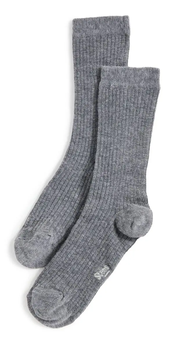 STEMS Cloud Cashmere Crew Socks - Grey