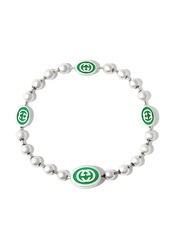 Gucci Interlocking G Boule Chain Bracelet In White - 34% Off | Editorialist