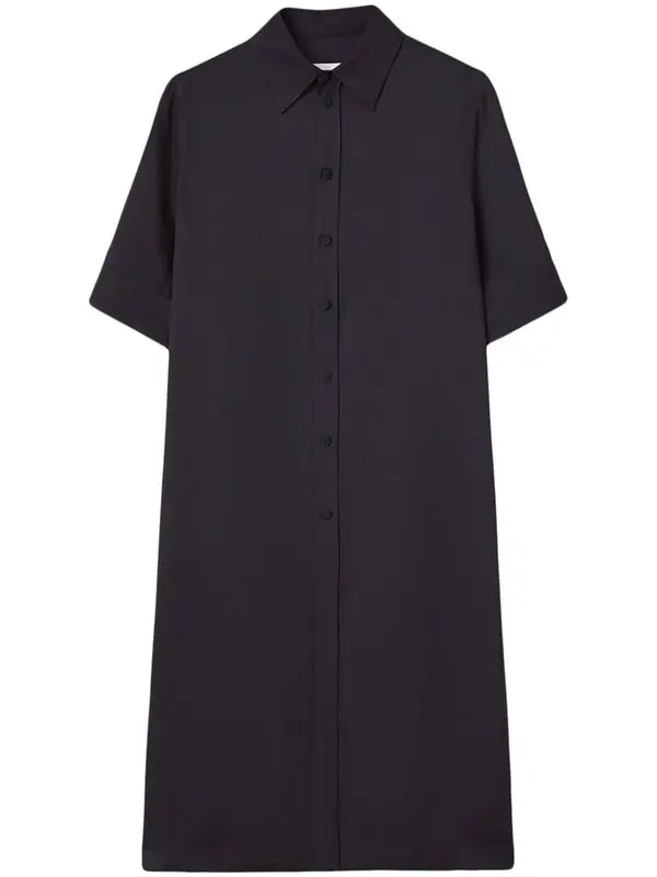 JIL SANDER Short-sleeve Midi Shirt Dress - Blue