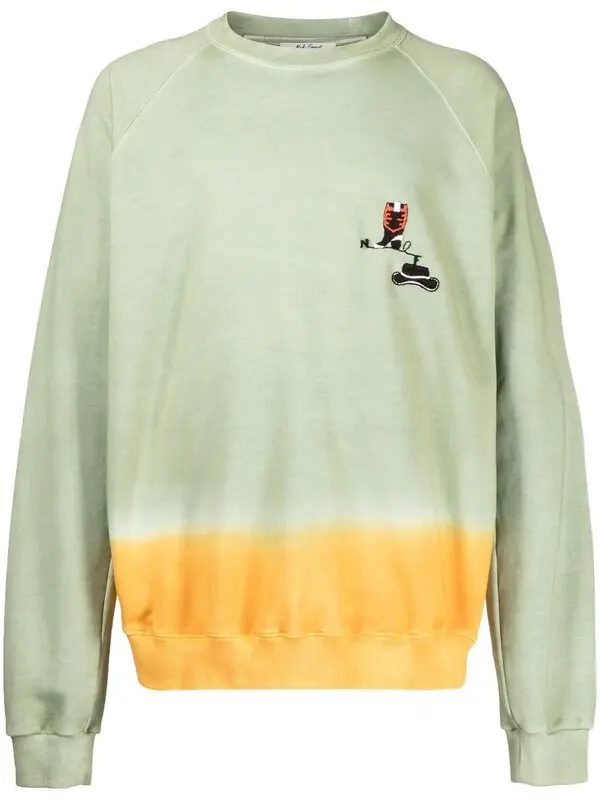 Nick Fouquet Embroidered Two-tone Sweatshirt
