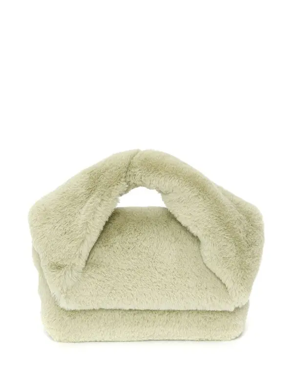 JW Anderson Twister Shearling Crossbody Bag - Neutrals