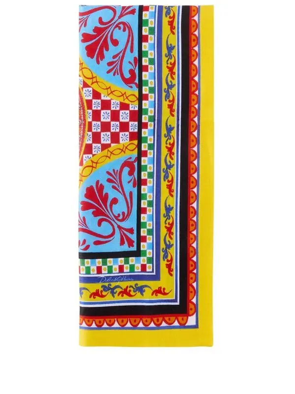Dolce & Gabbana Set Of Two Linen Napkins - Yellow