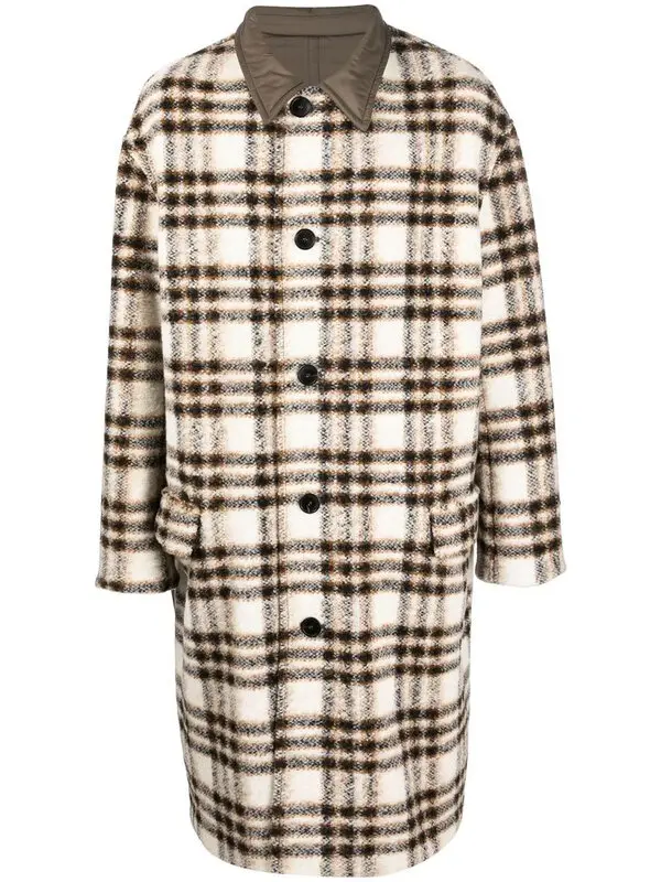 MARANT Check-pattern Single-breasted Coat