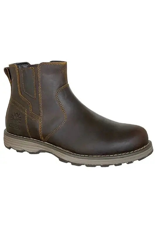WOODLAND Leather Gusset Boots - Brown | Editorialist
