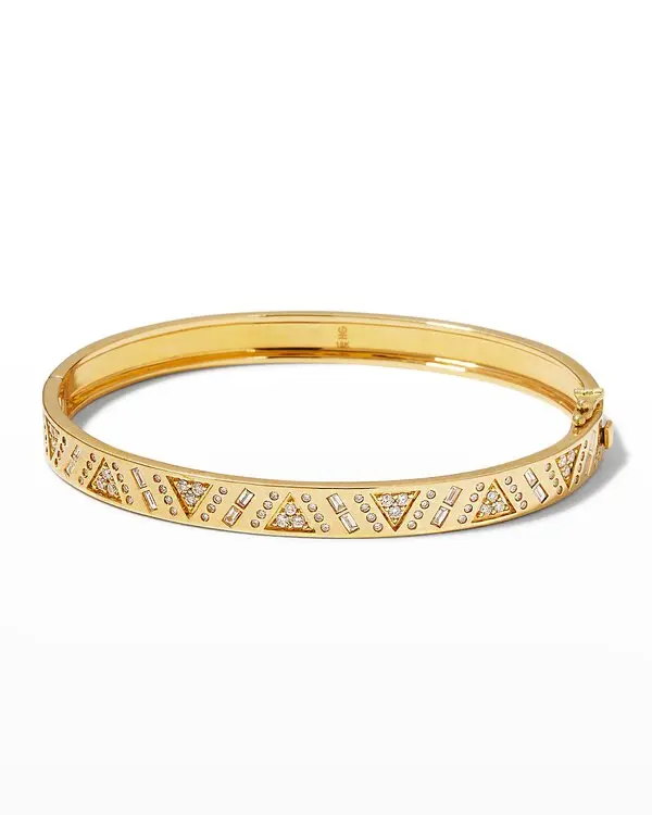 Harwell Godfrey 18k Yellow Gold Stardust Diamond Bangle