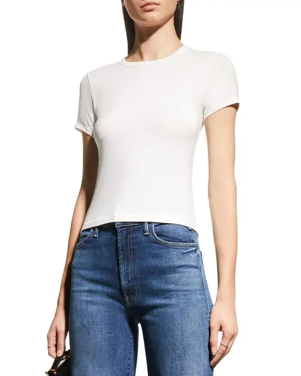 Rag & Bone Luca Slim Short-sleeve Baby Tee - White