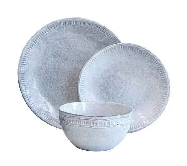OVERANDBACK Over & Back Violet 12-piece Dinnerware Set