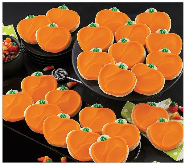 CHERYL'S 24 Piece Frosted Pumpkin Cutout Cookie