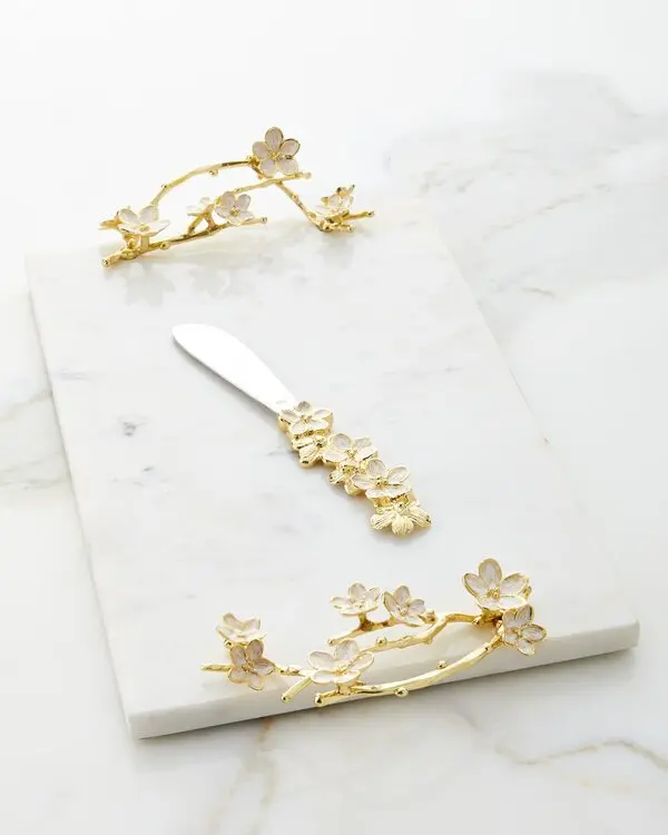 Michael Aram Cherry Blossom Small Cheese Board W/ Knife - One-color