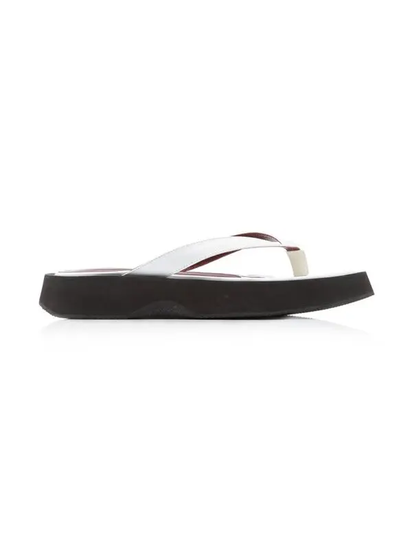 Staud Tessa Croc-Effect Leather Thong Sandals One-Color
