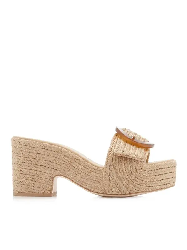 Cult Gaia Cleia Jute Platform Sandals - One-color | Editorialist