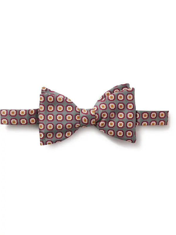 SULKA Printed Silk-twill Bow Tie