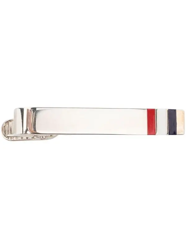 Thom Browne Rwb Stripe Long Tie Clip