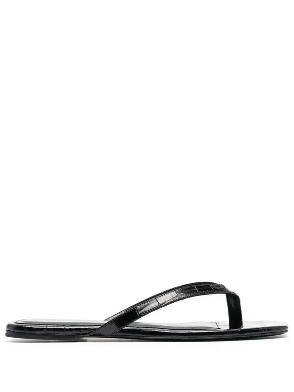 TOTÊME Square-toe Flip-flops - Black
