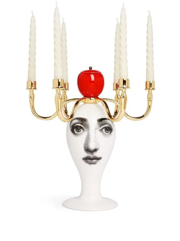 FORNASETTI Sul Tardi Scented Candelabrum - Gold