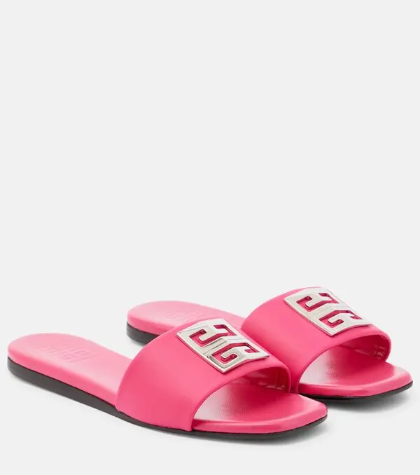 Givenchy 4g Leather Sandals In Pink 50% Off Editorialist
