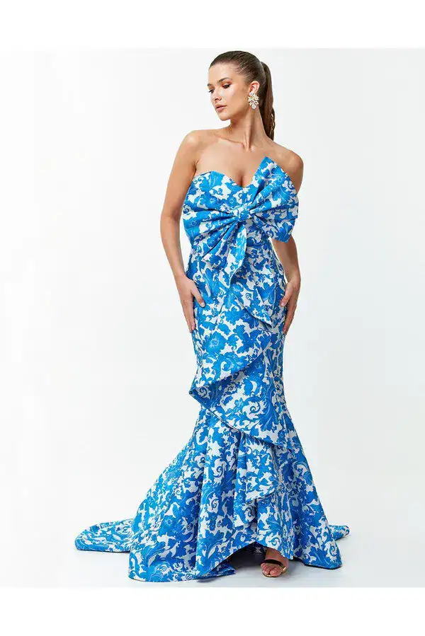 Mestiza New York Azulejo Gown In Blue - 65% Off | Editorialist