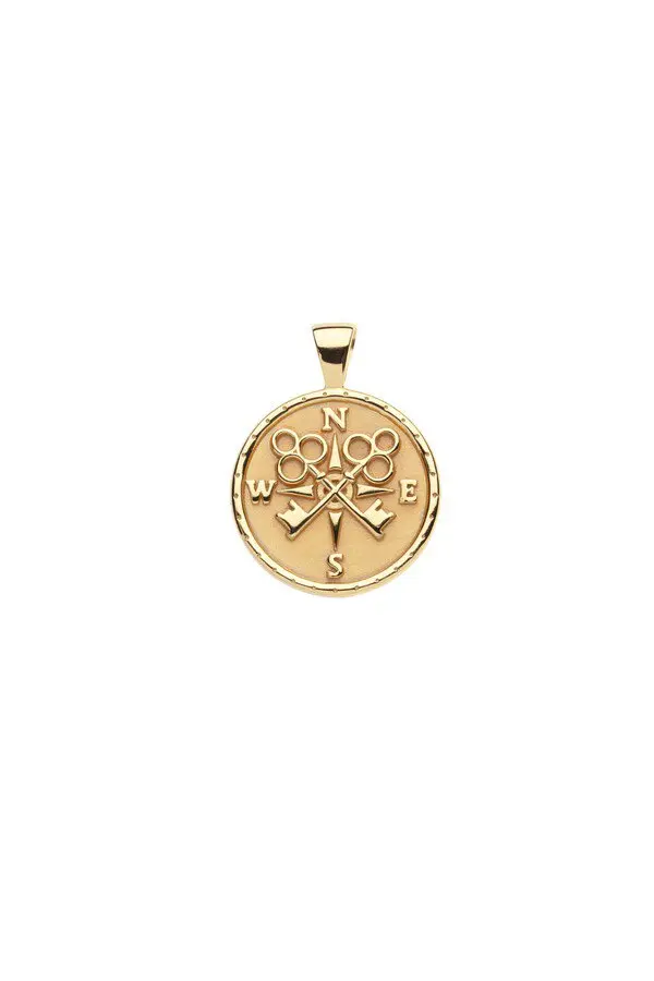 JANE WIN Forever Jw Small Pendant Coin - Gold