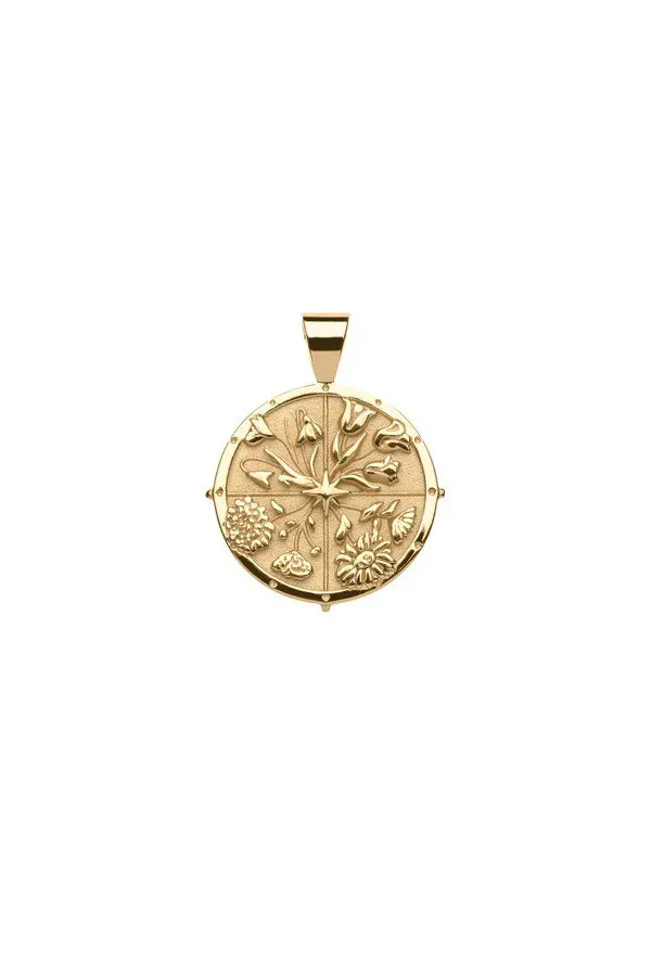 JANE WIN Hope Jw Small Pendant Coin - Gold