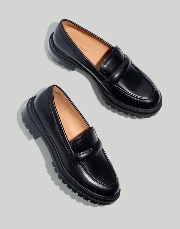Madewell Leather Lug Sole Loafer - True Black