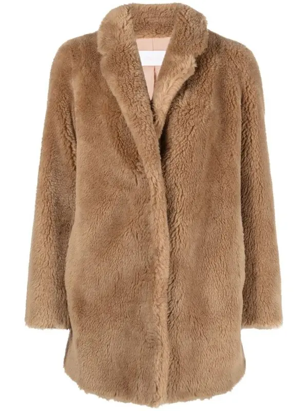 YVES SALOMON Fitted Faux-fur Coat