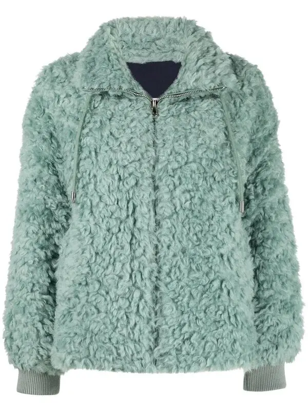 YVES SALOMON Shearling Drawstring Jacket