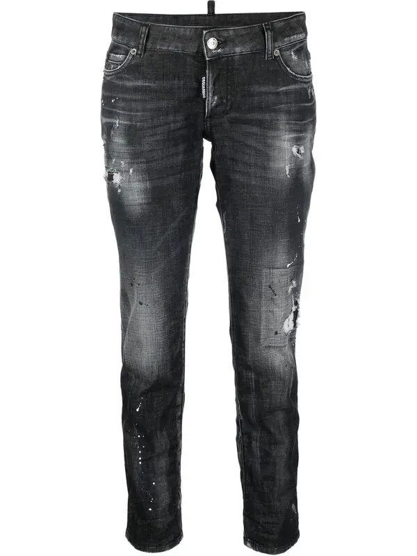 Dsquared2 Distressed Cropped Jeans