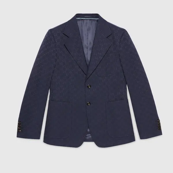Gucci Gg Cotton Blend Formal Jacket